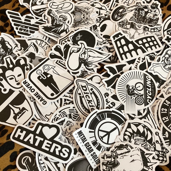 Art | Black And White Edgy Punk Emo Goth Vsco Scene Stickerbomb Sticker ...